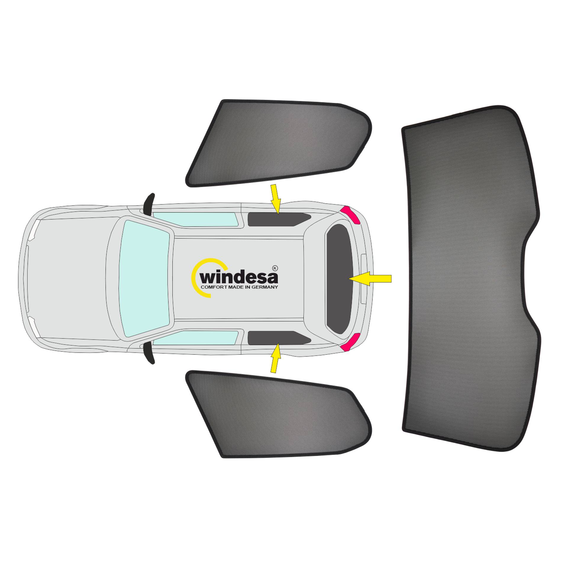 Mini Cooper/One 2024- SunClip privacy & sun protection ☀️